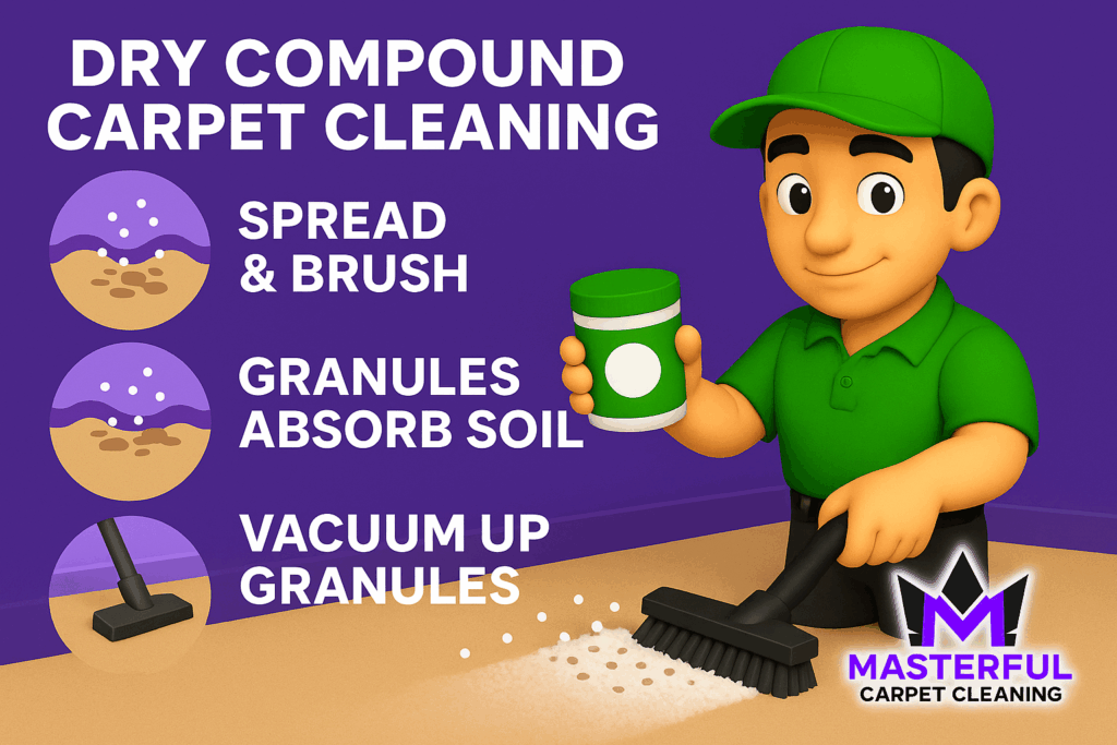 Dry Compound Carpet Cleaning: When It Works - Masterful Carpet Cleaning